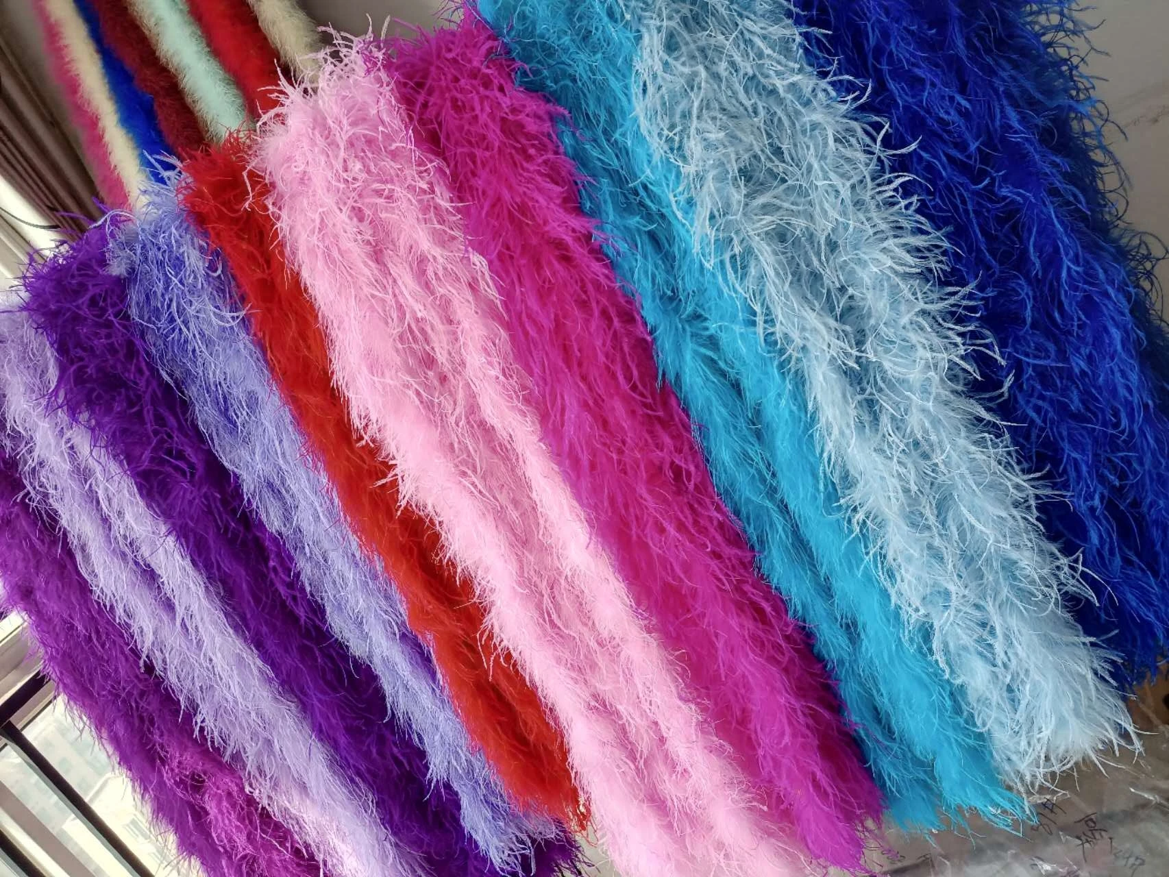 Decorative Thick Boas 2 Meters 2 Yards Natural Dyed Ostrich Feather Boa ...