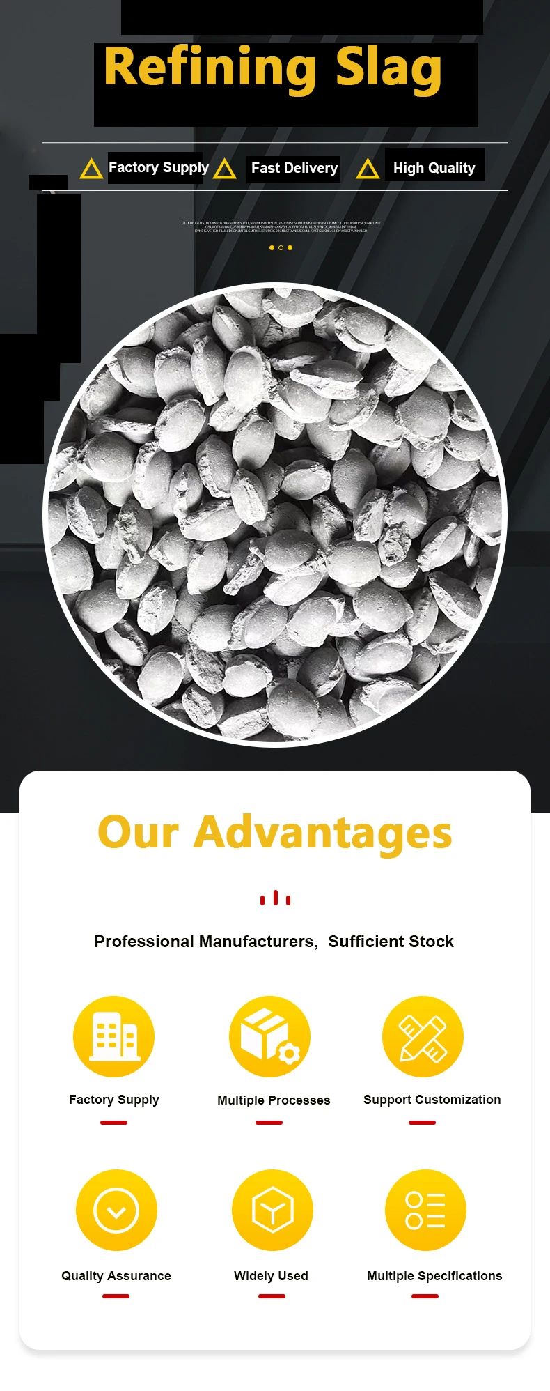 High Alumina Secondary Refining Slag Tundish Premelted Refining Slag In ...