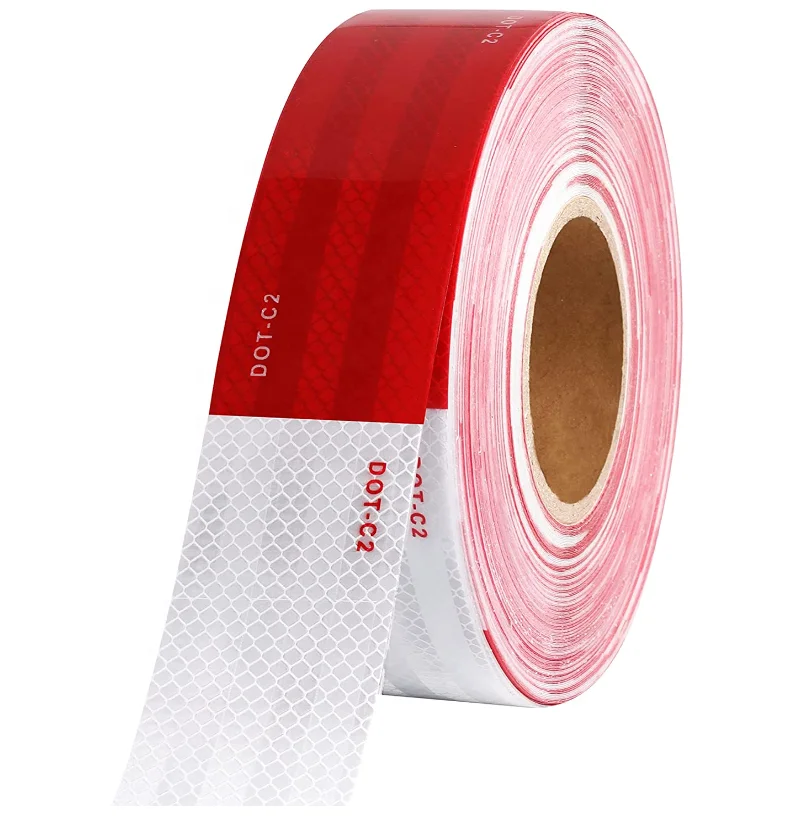 Dot-c2 Reflective Tape Red White Waterproof Self Adhesive Trailer Reflective Sticker Outdoor ...