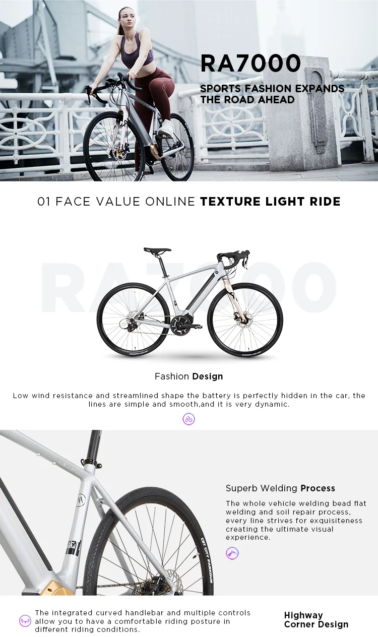 Aima Ra7000 Electric Road Bike Man Oled Display E Bicycle Electric Bike ...