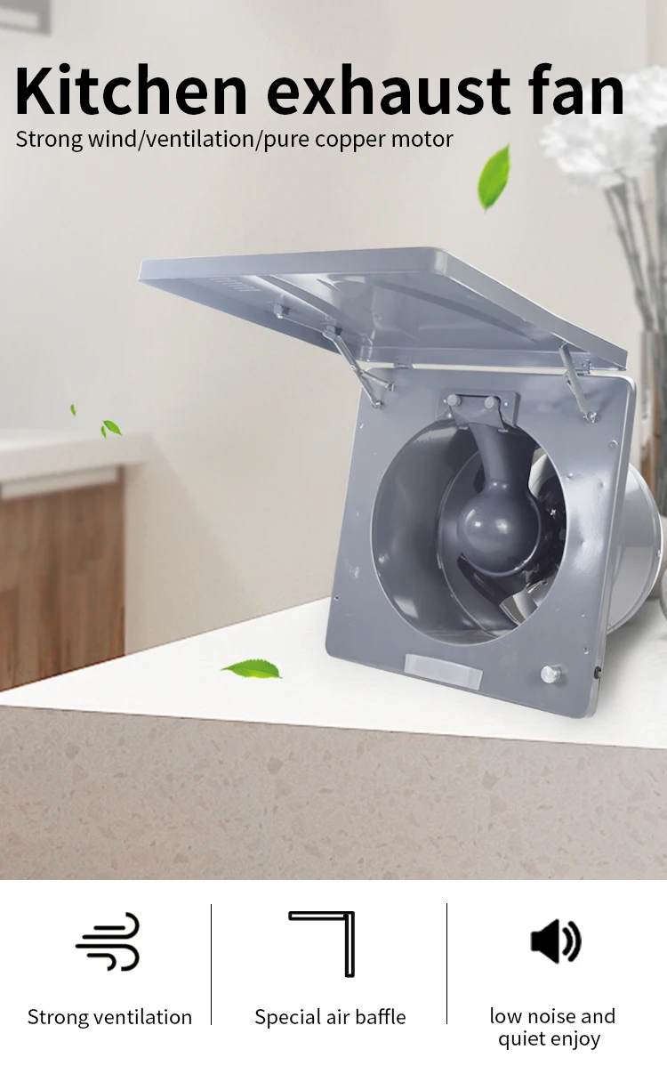 100W Kitchen Exhaust Fan - Durable, Low Noise Ventilation