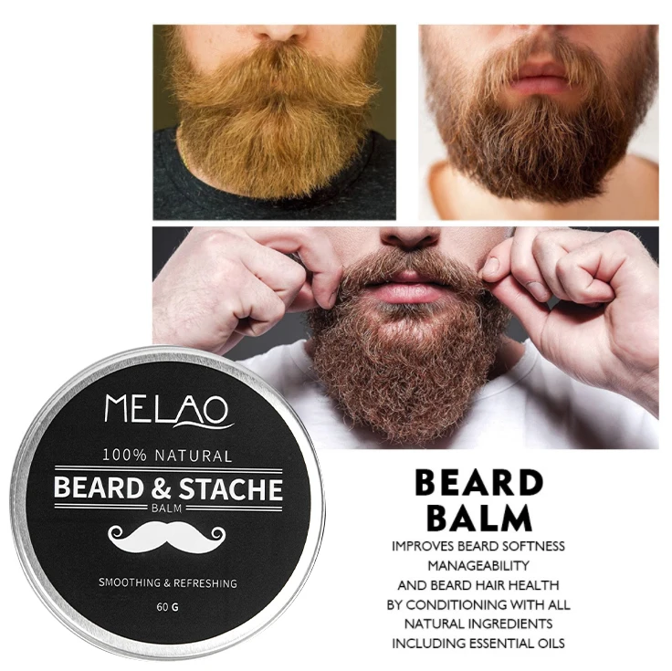 MELAO Men's Beard Balm - Promotes Healthy Growth & Softness
