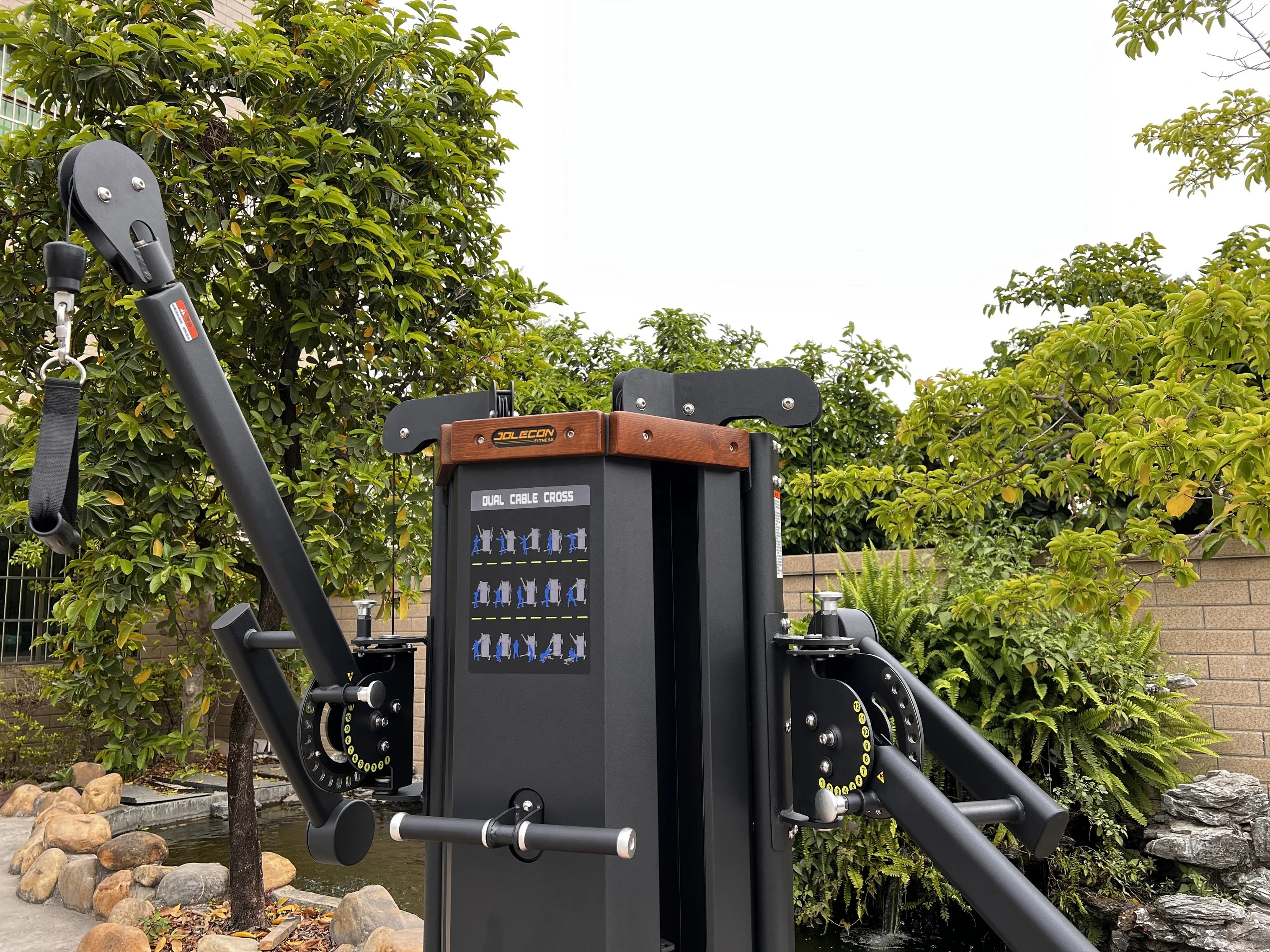 Jlc Fitness Adjustable Crossover Cable Dual Arm Pulley Machine ...