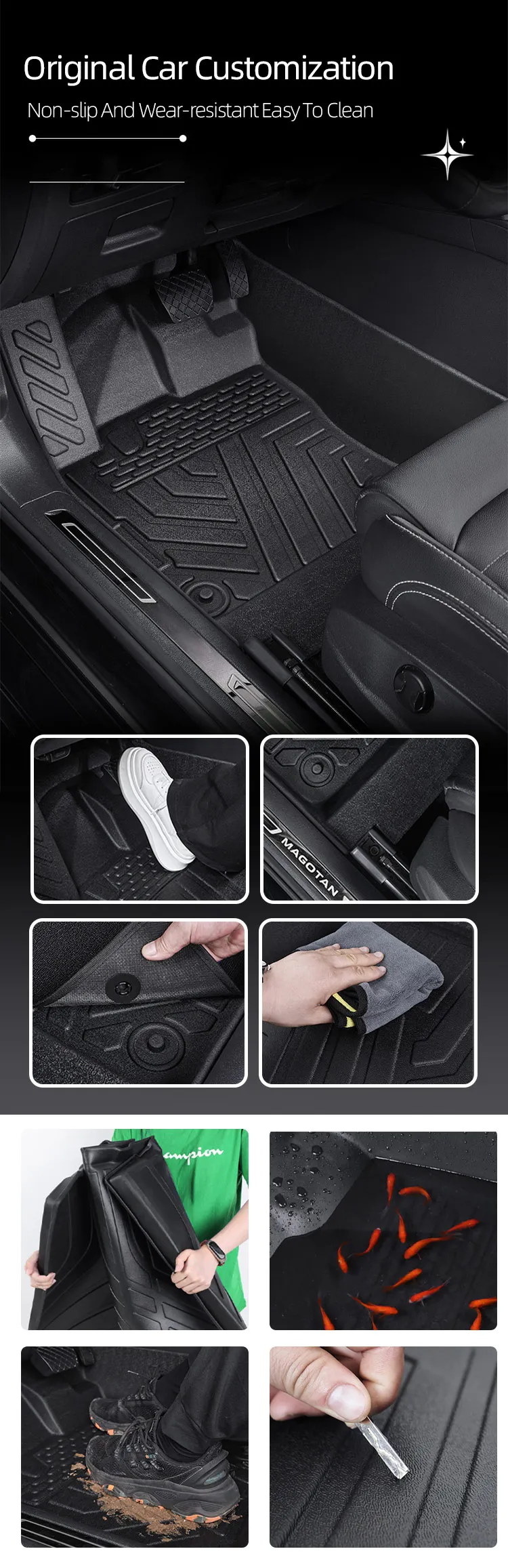 Universal High Quality Washable Custom Logo Rubber Car Floor Mat Other ...