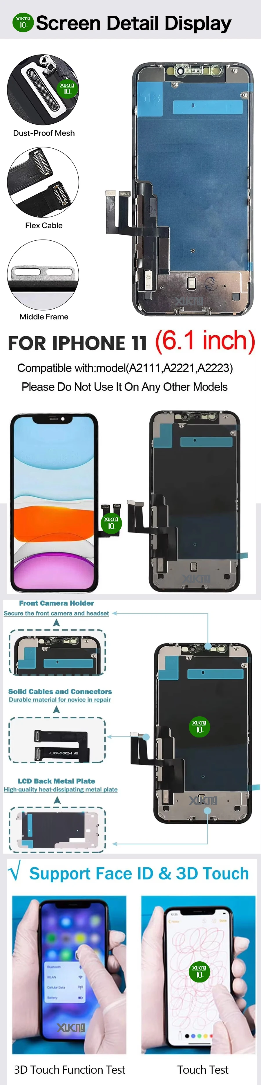 Factory Priced Original LCD Display for iPhone X for Screen Replacement ...