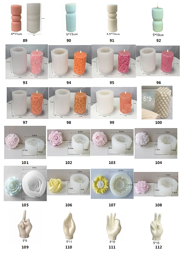Silicone Candle Mold for Candle Making Wax Mold Long Candle Mold ...