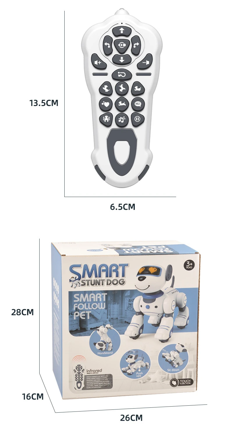 Samtoy AI Infrared Touch Sensor Programming Smart Stunt Dog