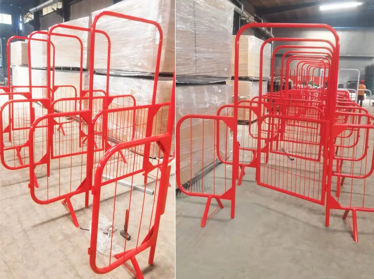 Red Crowd Control Walkthrough Barrier with Spring Gate