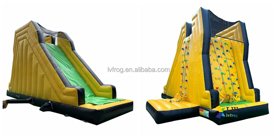 Amusement Park Games Indoor / Outdoor Inflatable Rock Climbing Wall ...