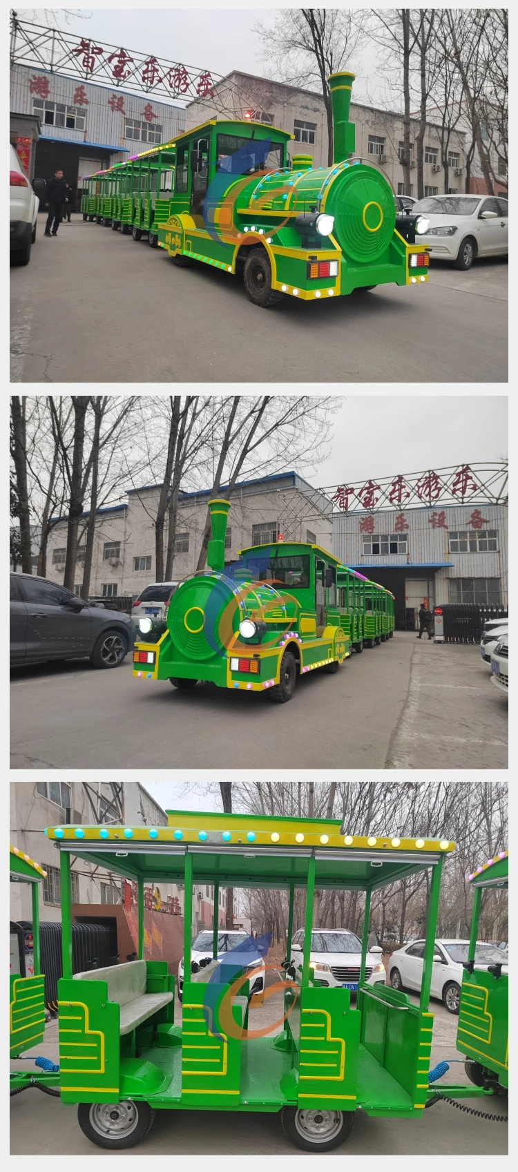 Large Outdoor Electric Train For Kids Trackless Sightseeing For ...