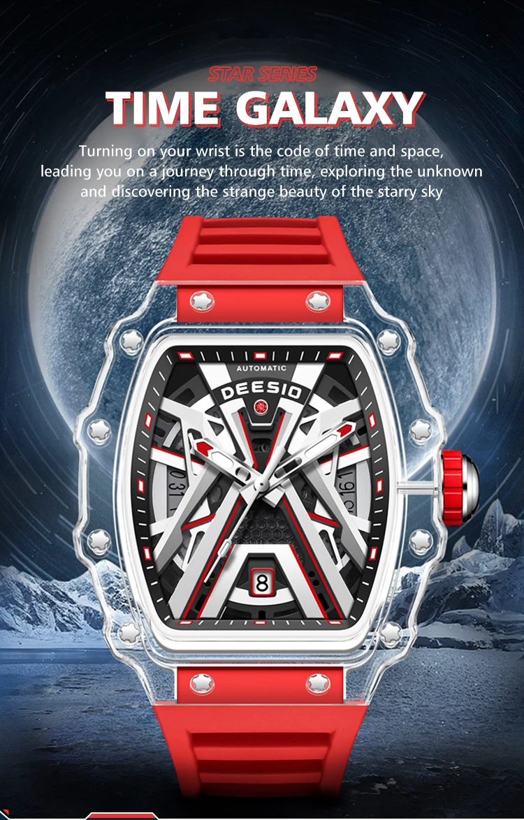 Custom Logo Original Mechanical Movement Super Luminous Pointers Mens ...