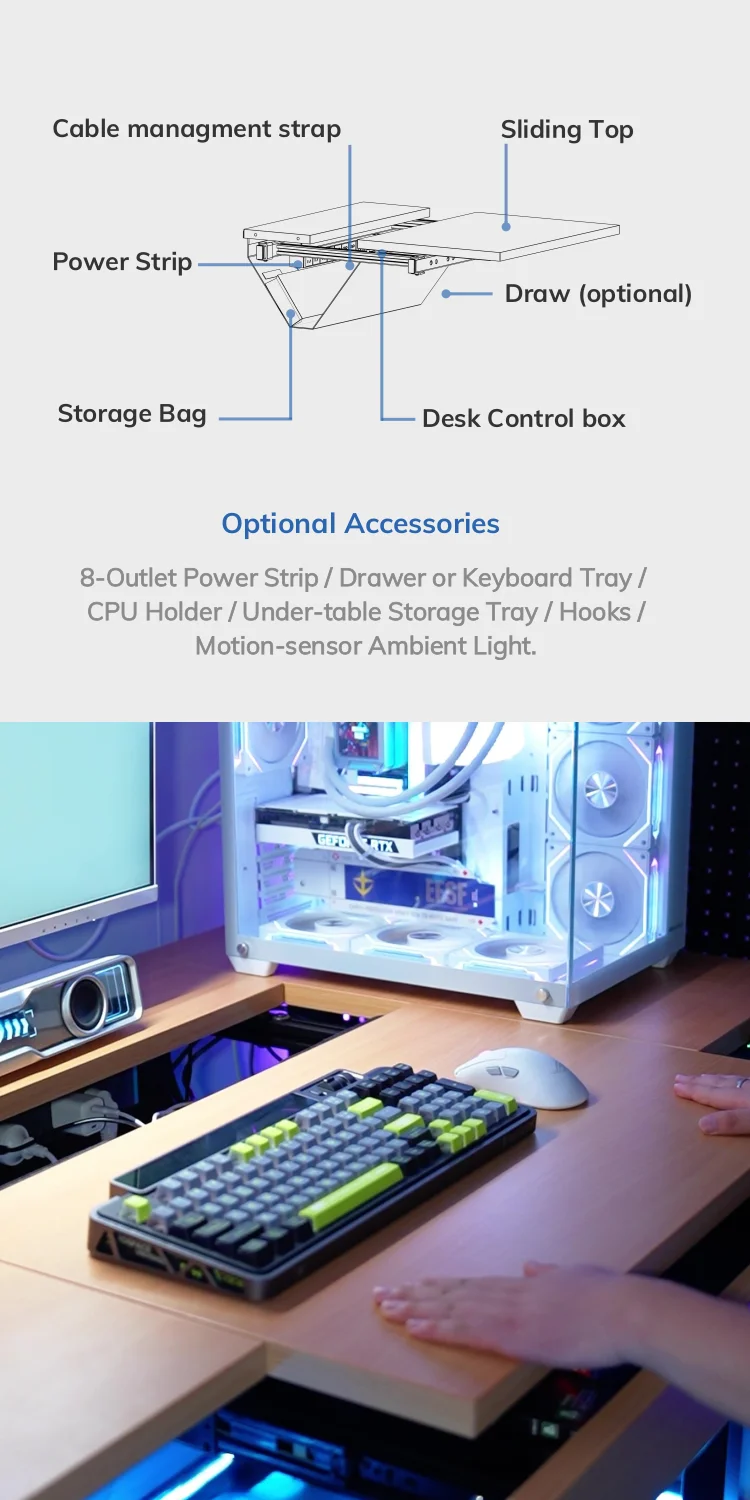 Duly Height Adjustable Office Desk Computer Desk with Standing Desk ...