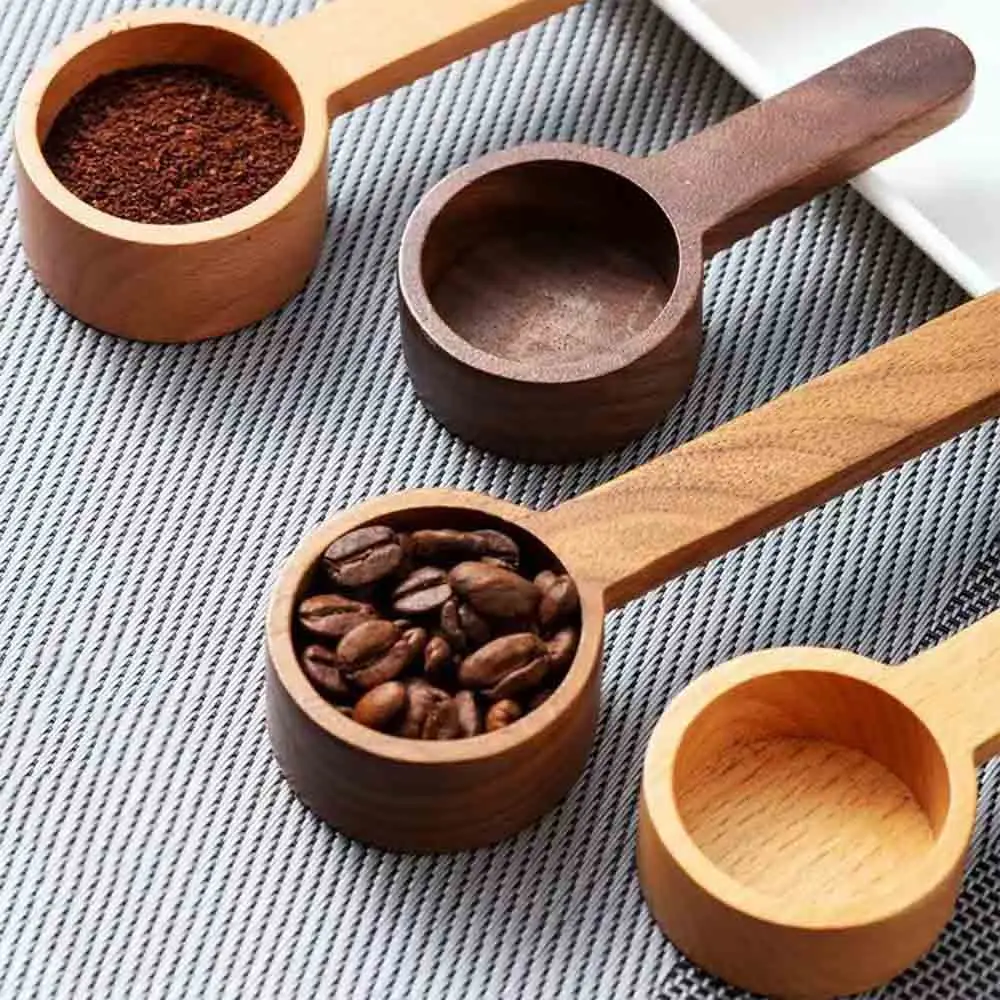 Mini Small Tiny Wooden Coffee Spoon Coffee Bean Measuring Spoon Scoops ...