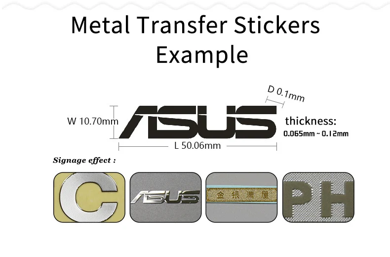 3d Transfer Stickers Personalise Logo Custom Metal Shine Letter ...