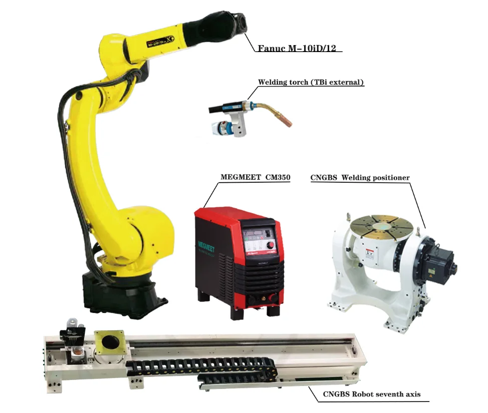 Fanuc Welding Workstation M10id/12 Optical Fiber Laser Welding Cngbs ...