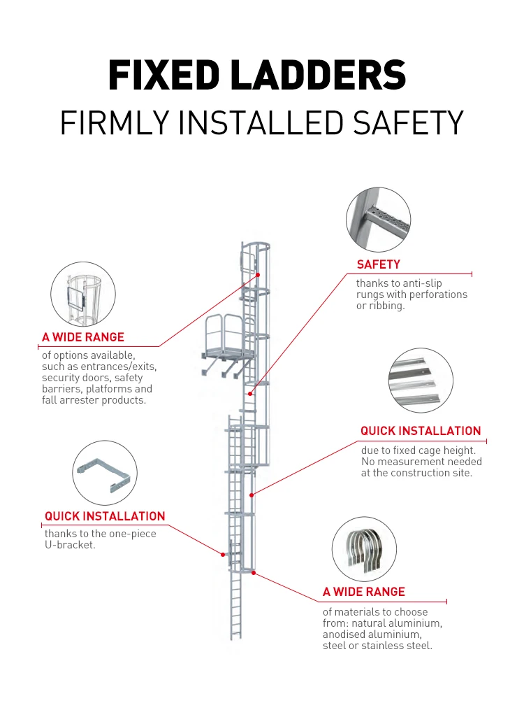 Sale Building Material Aluminum Climb Ladder Metal Aluminum Fire Escape ...