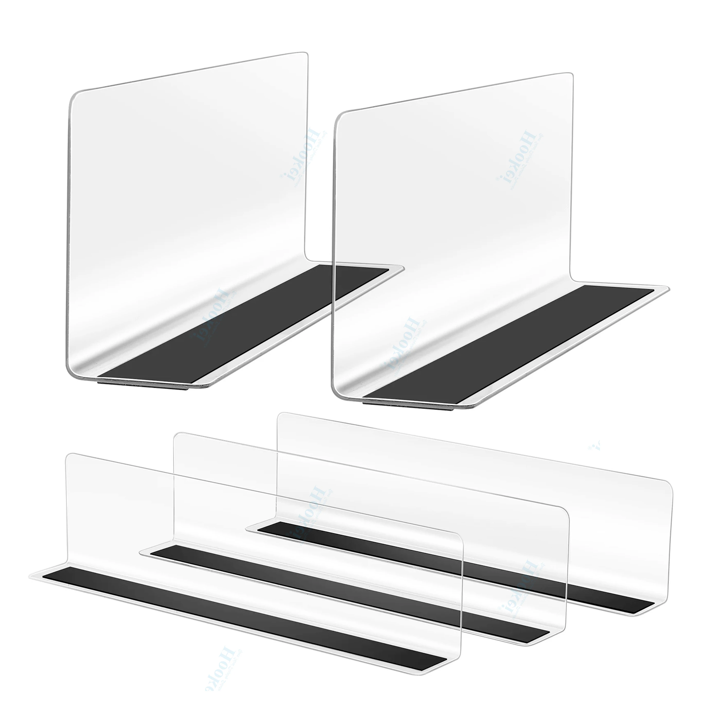 L Shape Breakable Magnetic Shelf Divider Plastic Supermarket Shelf ...