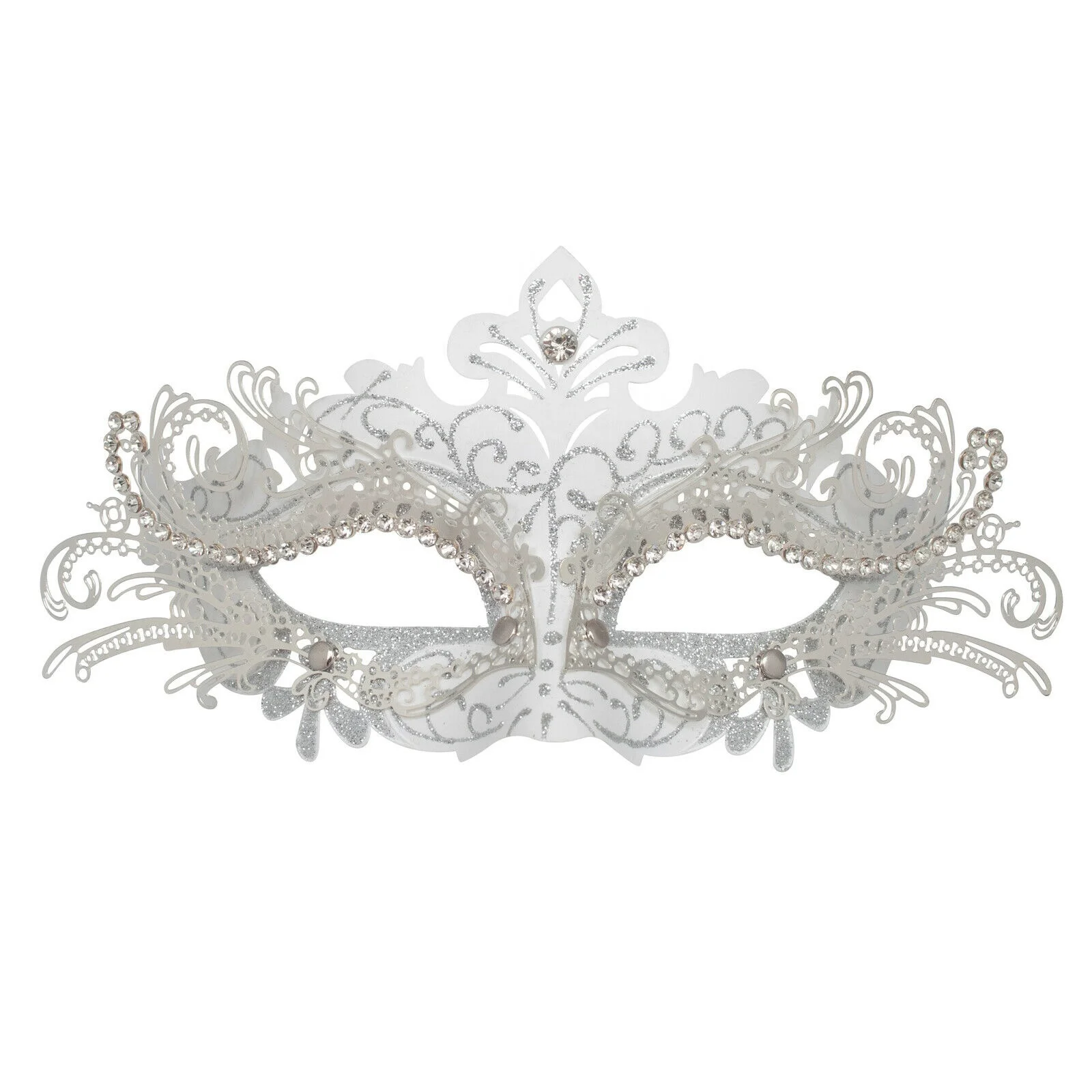 Silver Lace Masquerade Masks