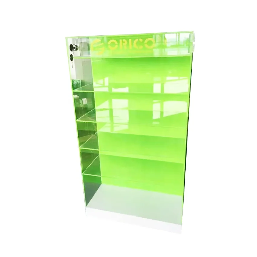 Acrylic Bar Cabinet Display - Lockable Design for Liquor