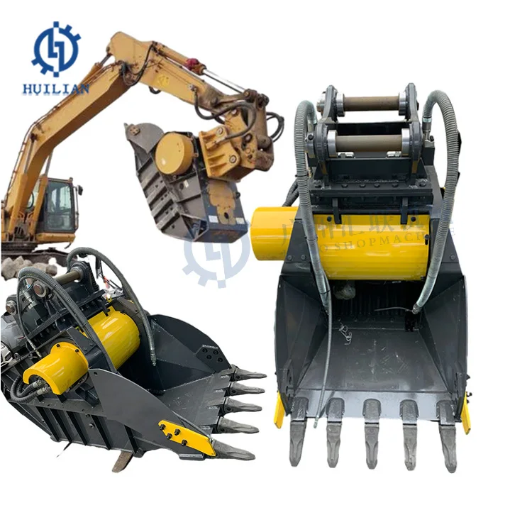 20tons Construction Machine Attachment Crushing Buckets Stone Rock ...