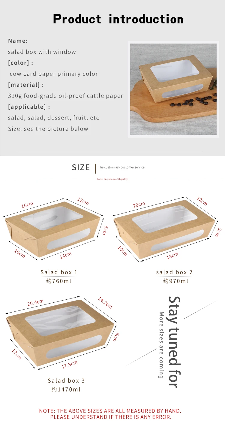 Custom Disposable Kraft Takeaway Clear Window Paper Box Foldable ...