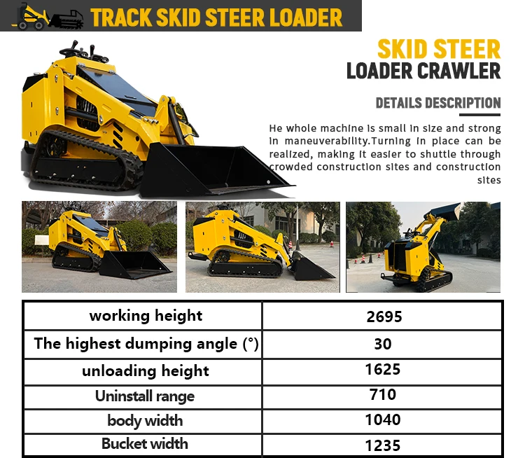 Rippa Skid Steer Loader Mini Tracked Sliding Loader Compact Crawler ...