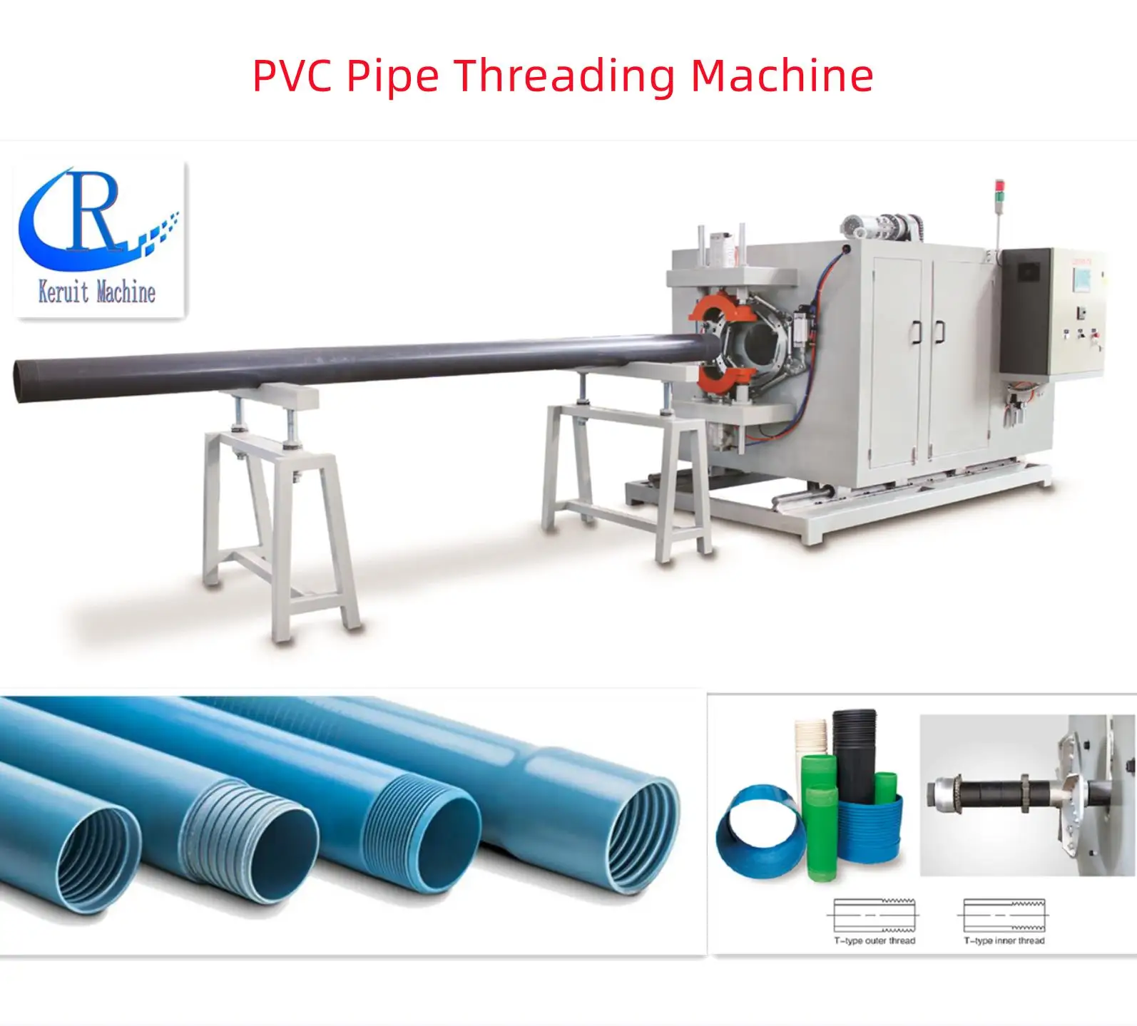 Automatic PVC Pipe Threading Cutting Machine for Water Pipe