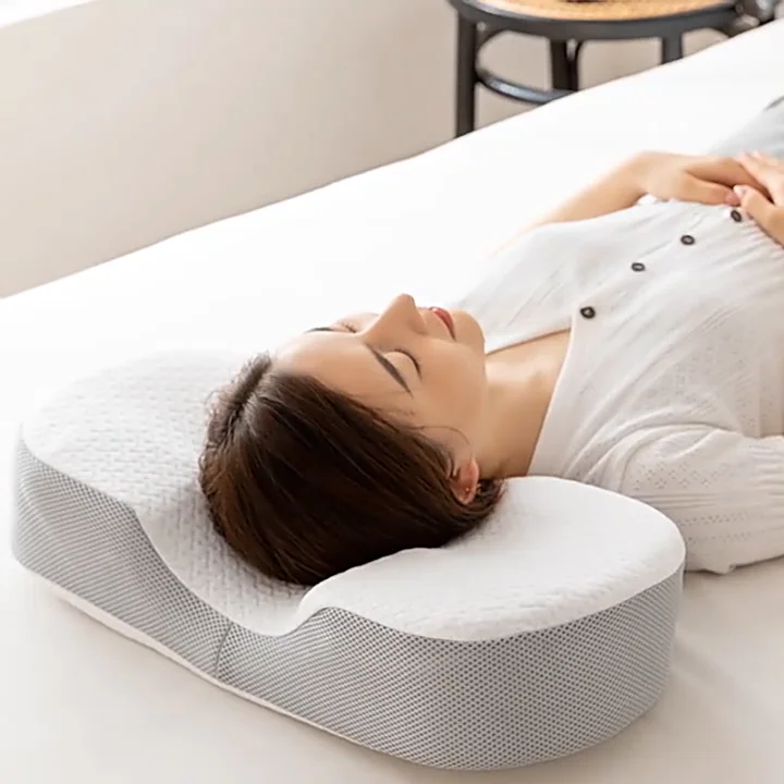 Anti Wrinkle Sleeping Perfect Concave Headrest Body Neck Memory Foam ...