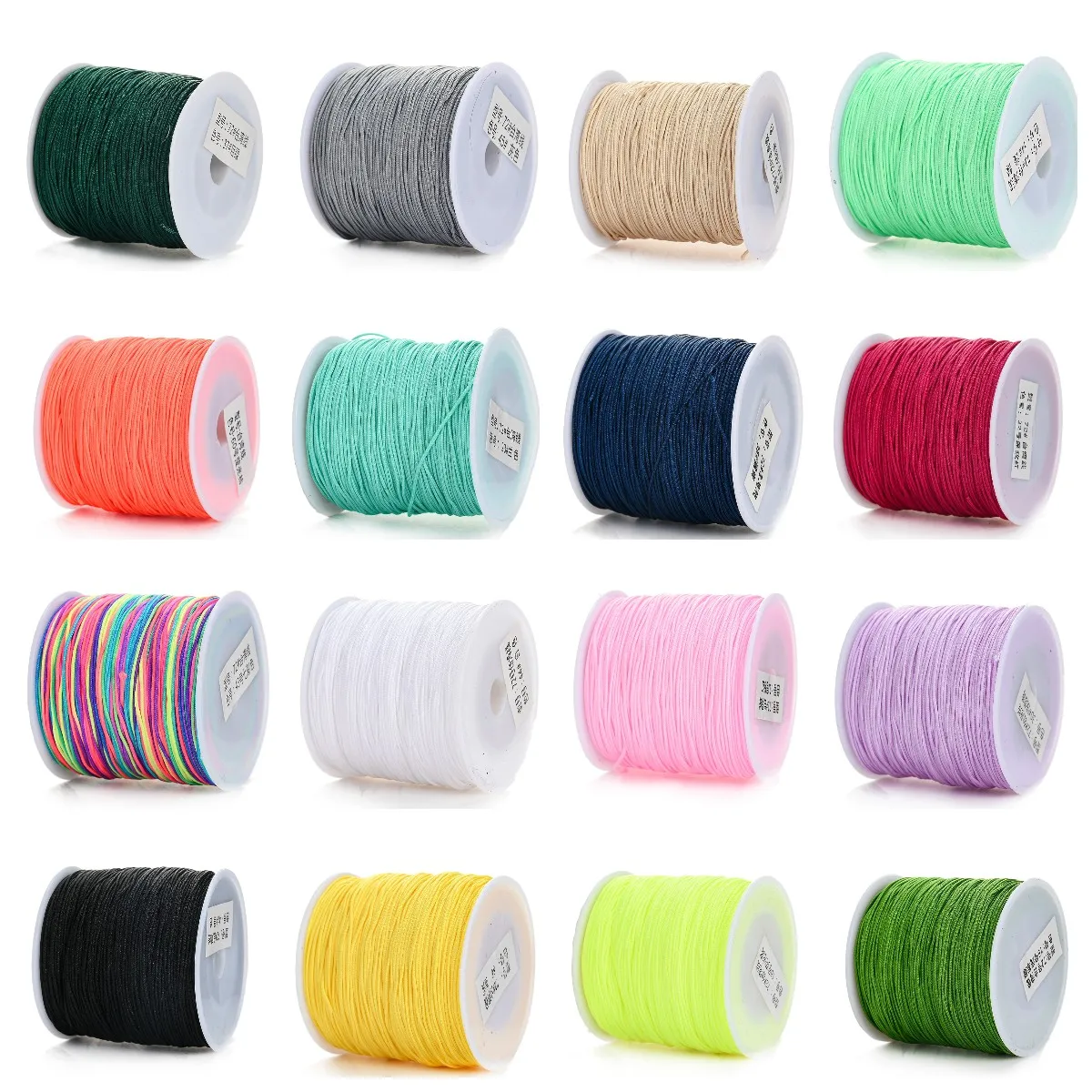 100m/roll 0.8mm 28 Colors Nylon Thread Cord String For Diy Making ...
