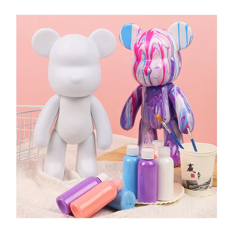Wholesale Custom Bear Graffiti Fluid Art Acrylic Pvc Sculpture Diy ...