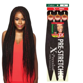 New Color Pre Stretched Ez Braids X Pression Synthetic 52inch Pre ...