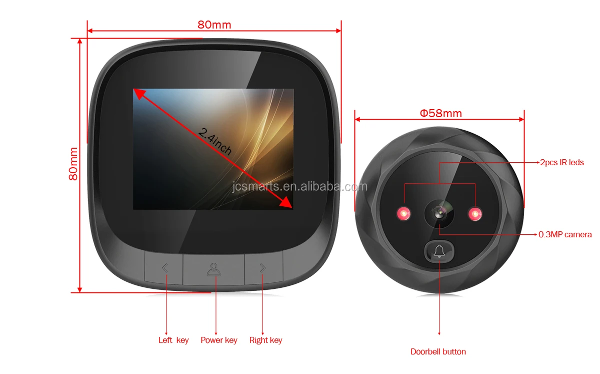 Video Recording Magic Eye Door Viewer With Doorbell - Buy Video Door ...