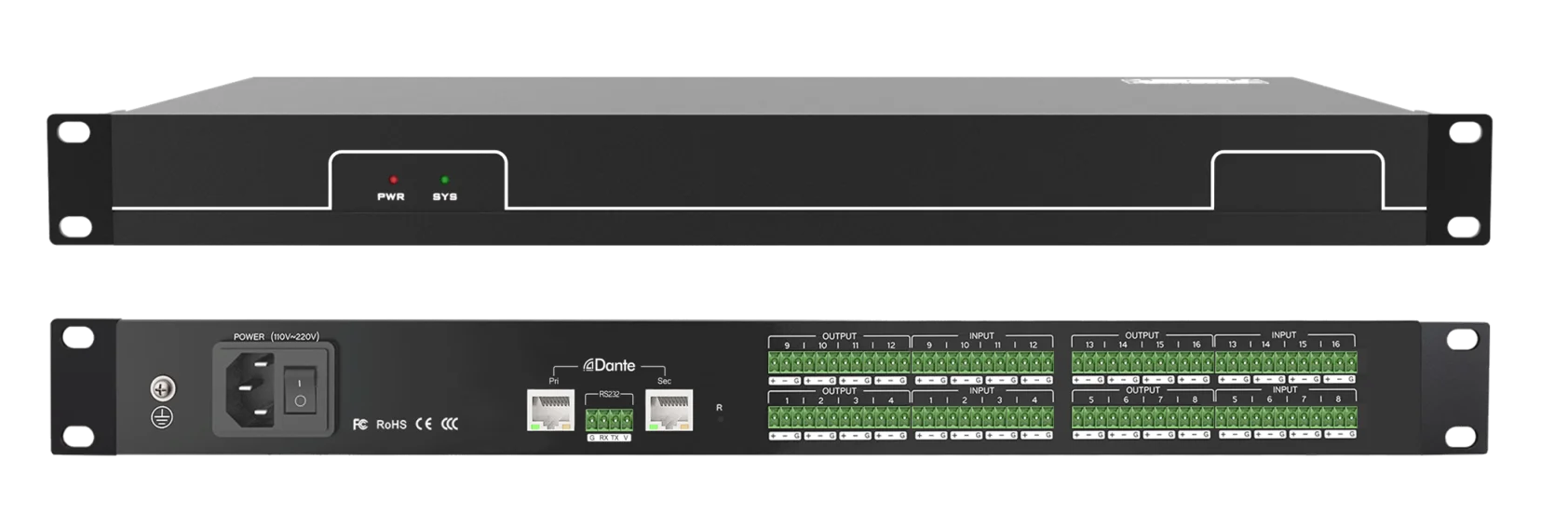 16 Channels Analog Input Dante Convert Audio Interface - Buy Interface ...