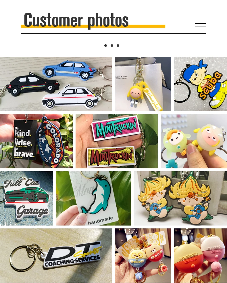 High Quality Cartoon 2D 3D PVC Charm Keychain Design Logo Key Chain Car ...