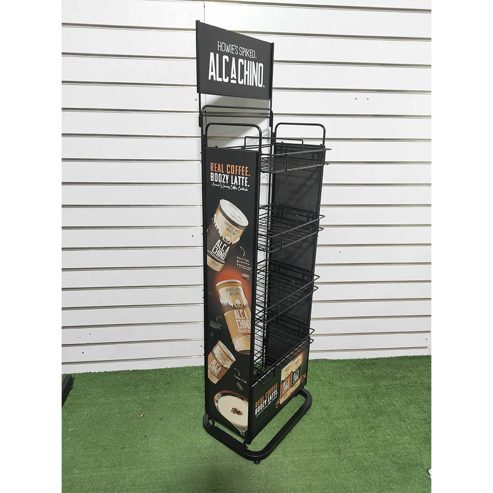 Customized Metal Display Stand For Beer And Wine Can Fashion Style For ...