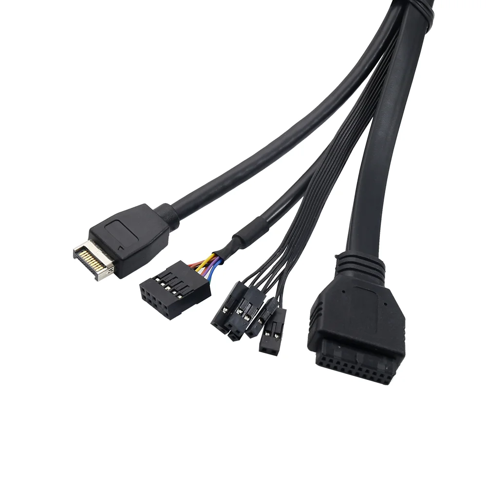 PC Computer Front Panel Motherboard Cable Dual USB3.0 with Type-C Power ...