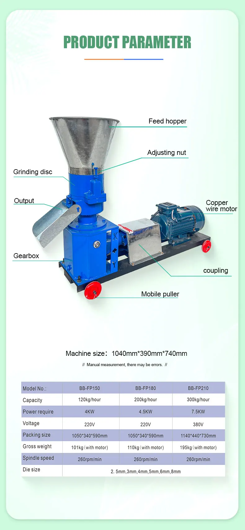 Sheep Feed Pellet Poultry Chicken Animal Fedd Machine for Farm Use ...