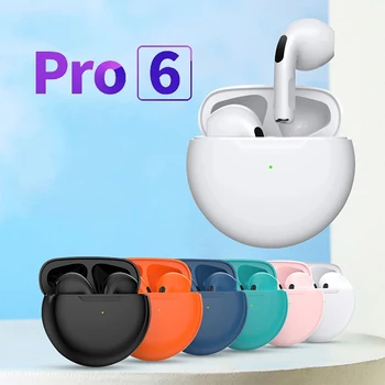Air Pro 6 Tws Wireless Headphones With Mic Fone Bt5.1 Earphones Sport ...
