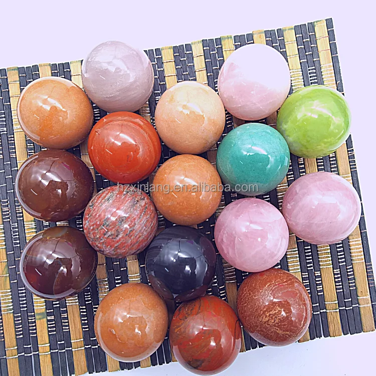 Wholesale Jade Gold Crystal Stone Ball - Natural & Healed