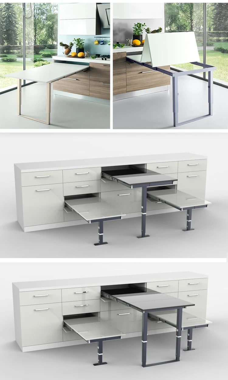 Aluminum Extendable Folding Dining Table Frame & Hardware - OEM