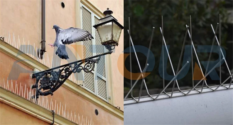 4 Rows Half Meter Stainless Steel Wide Range Pigeon Spike Durable Metal ...
