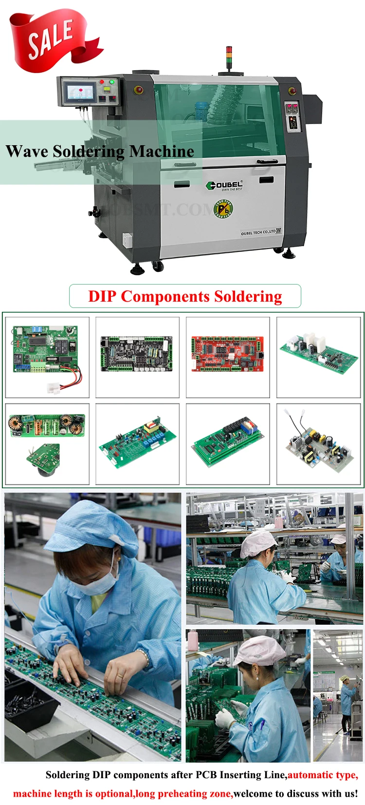 THT Wave Soldering Equipment - DIP Chips Welding Machine