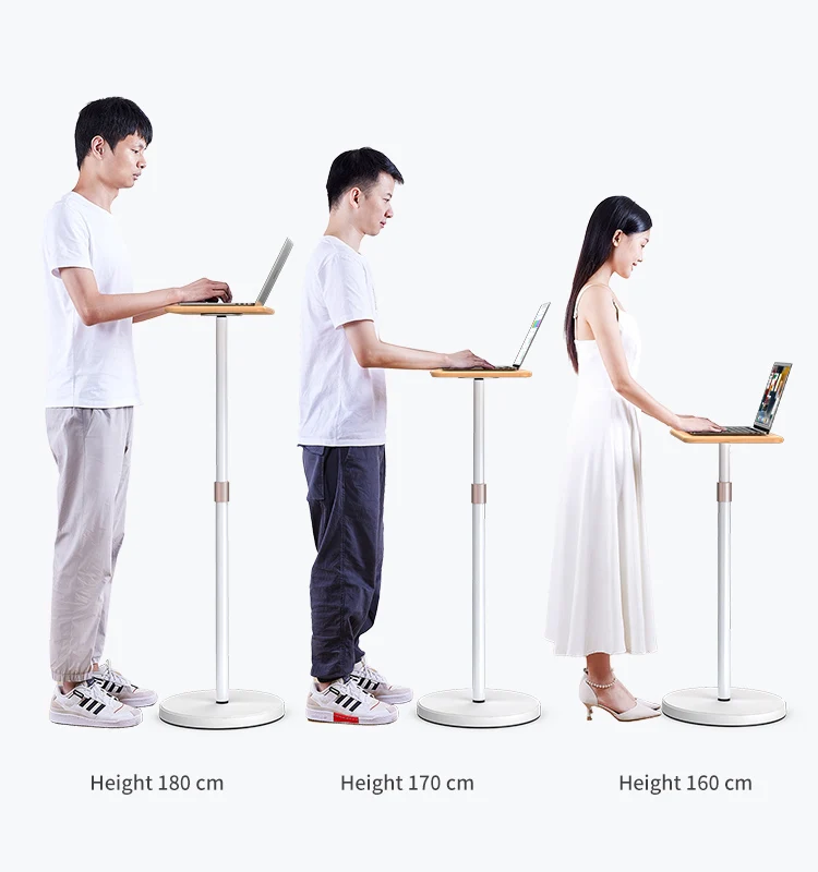 Height Adjustable Standing Desk Max Load 20kg Aluminum Laptop Floor ...