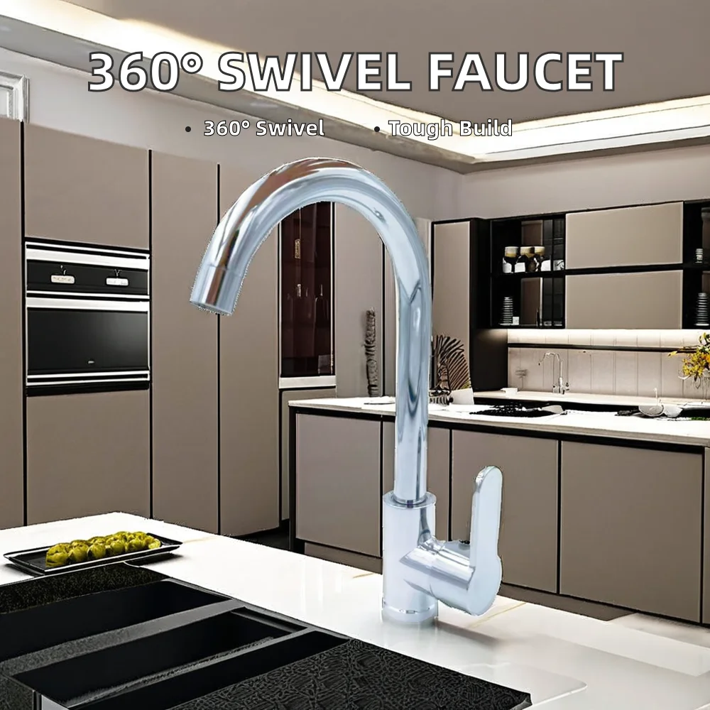 Modern Classic Single Handle Kitchen Faucet Thermostatic Feature Cold ...
