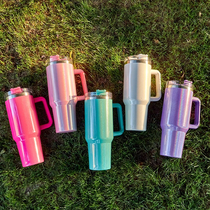 M05 Custom Logo Eco Friendly 40oz Glitter Mug Stanleys Cup Travel ...