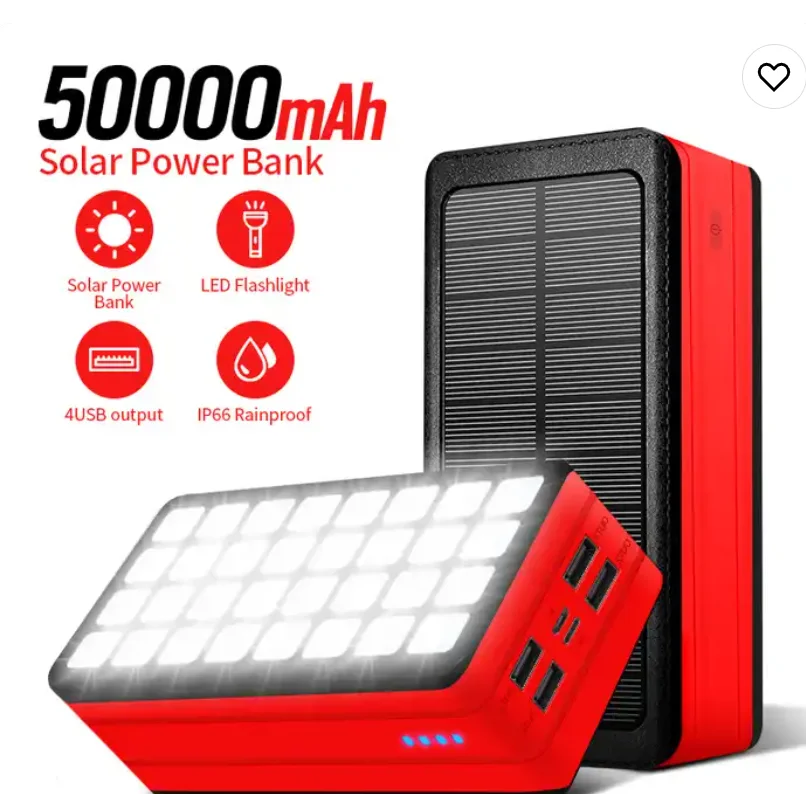 20000mah 30000mah 50000mah Portable Ip66 Waterproof Solar Power Bank ...
