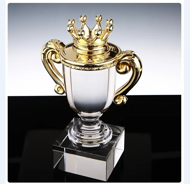 ADL New Design Elegant Metal Crystal Crown Trophy Awards