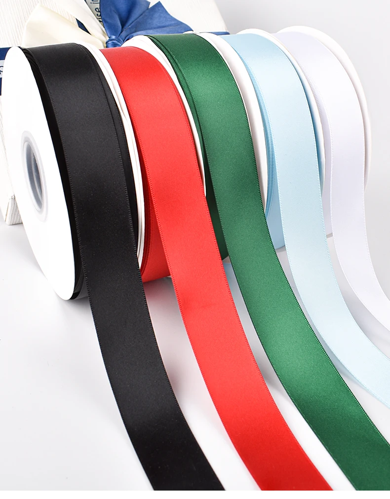 Wholesale Satin Ribbon Roll 100 Yards Green Pure Color Satin Ribbon ...