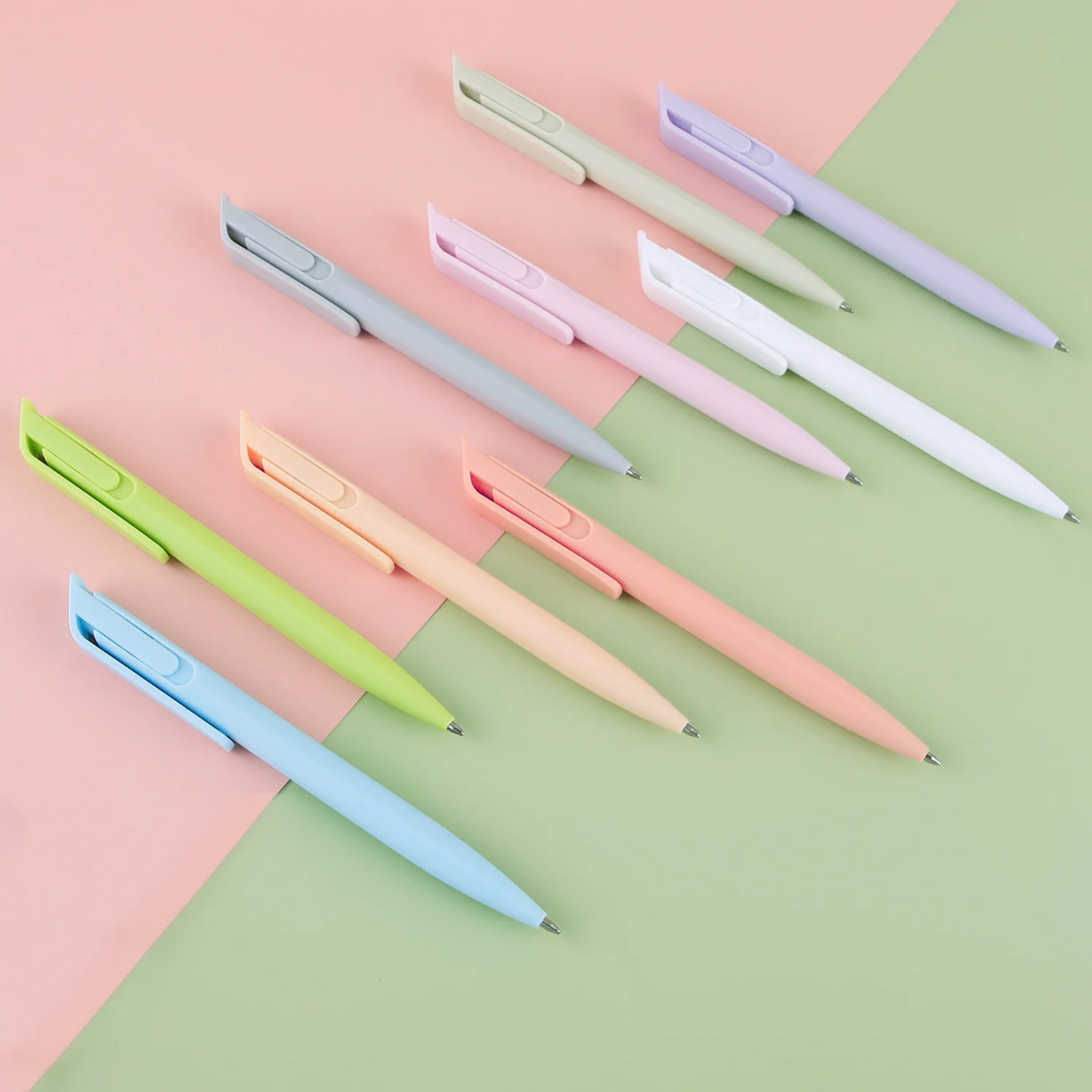 Fresh Candy-Colored Macaron Creative Plastic Student Ballpoint Pen 1 ...