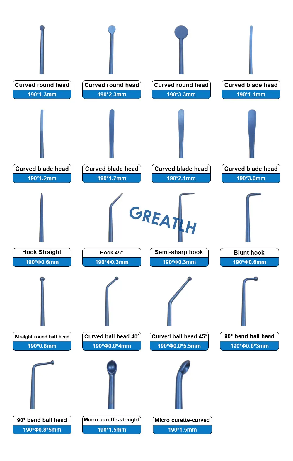 The Basis Of Surgical Instruments Titanium 19pcs Micro Nerve Instrument ...